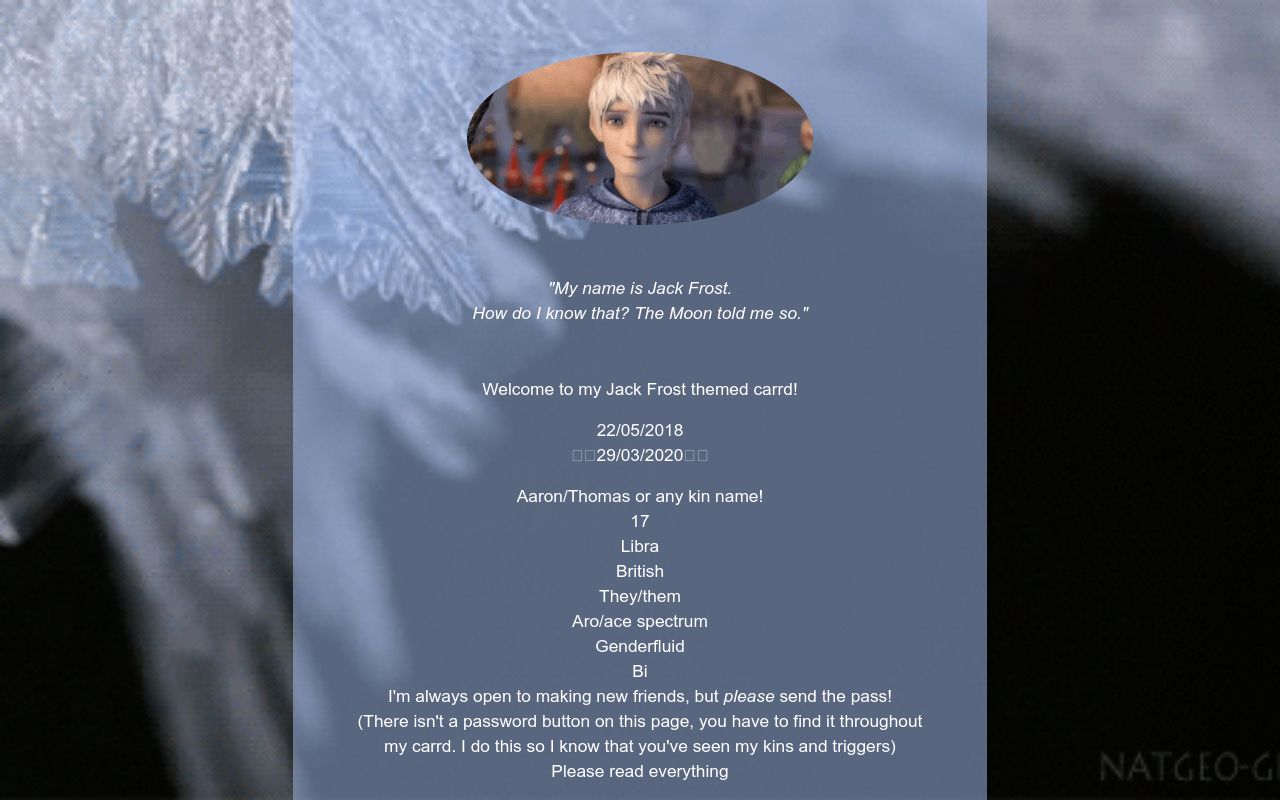 My name is Jack Frost